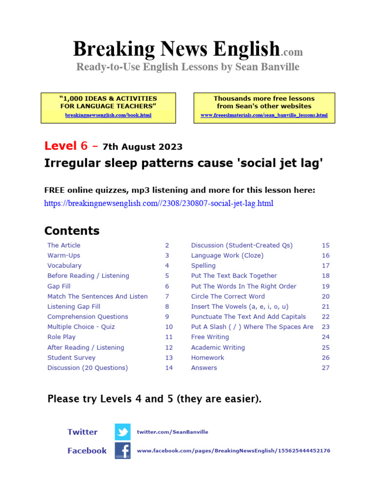 Social Jet Lag | PDF