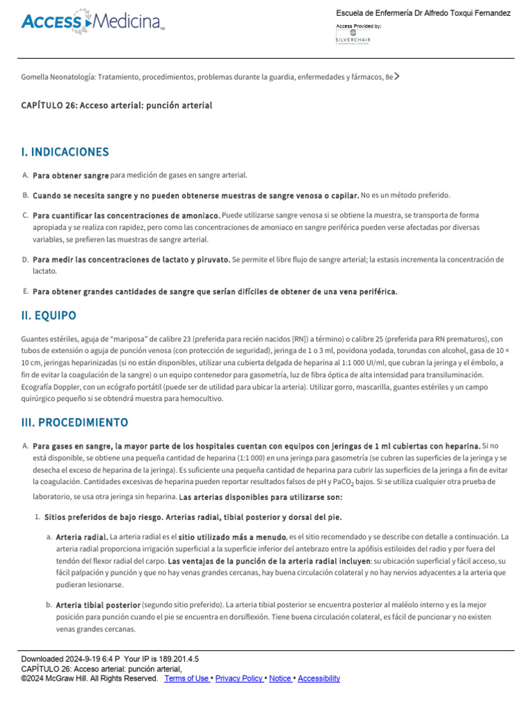 CAPÍTULO 26 - Acceso Arterial - Punción Arterial | PDF | Pie | Medicina ...