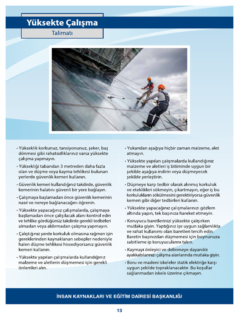 Ysk Calisma Talimat | PDF