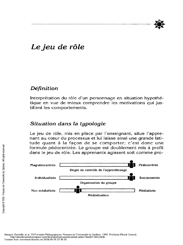 20 - Formules - Pédagogiques - (Le - Jeu - de - Role) | PDF