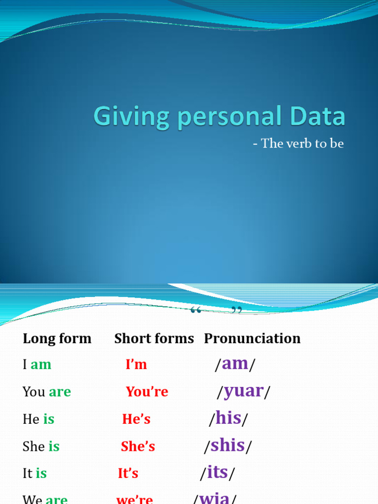 Giving Personal Dat | PDF