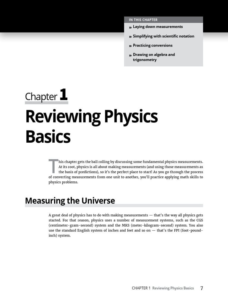 Reviewing Physics Basics: Measuring The Universe | PDF