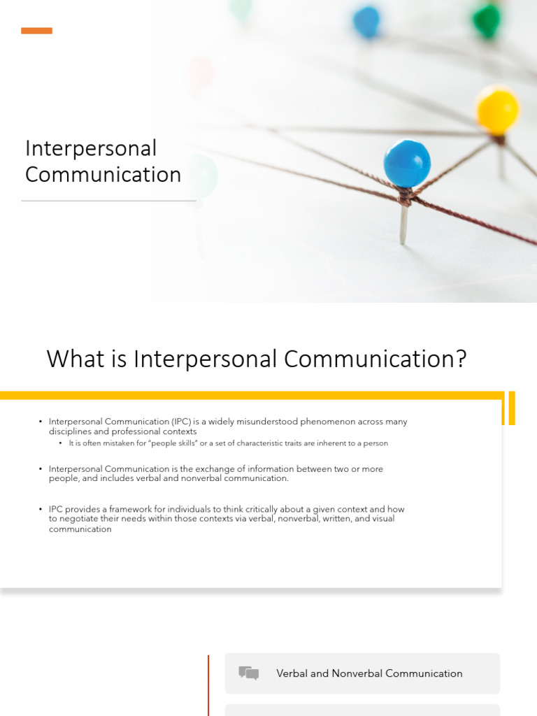 Interpersonal Communication | PDF
