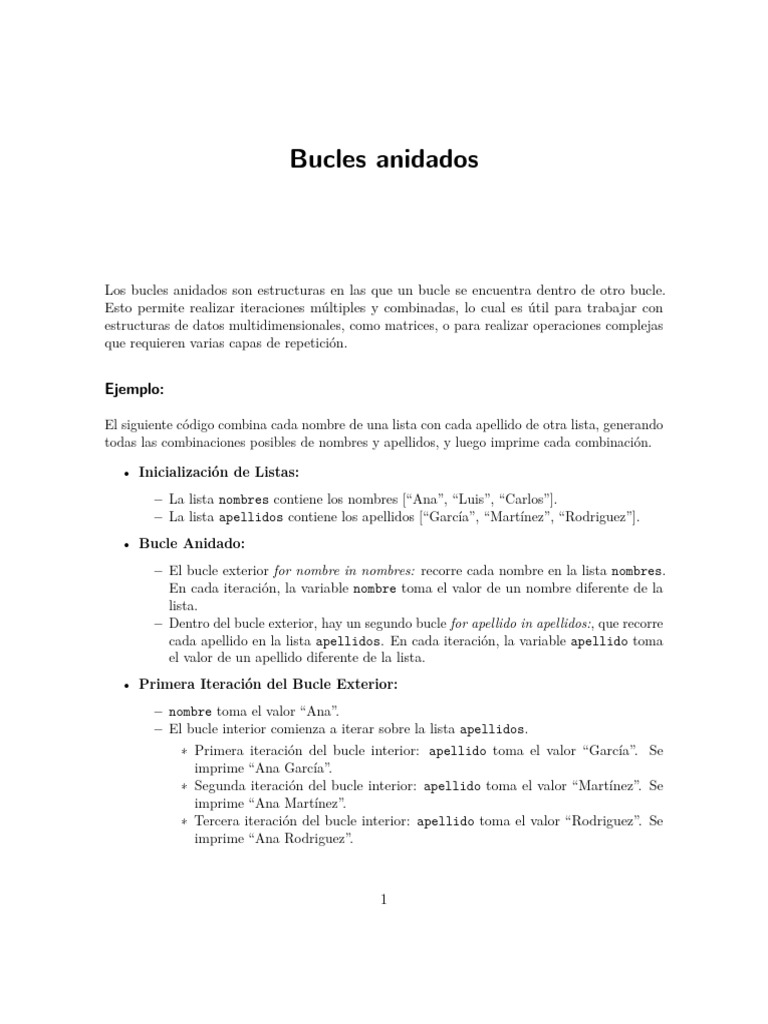 10.2 Bucles - Anidados | PDF