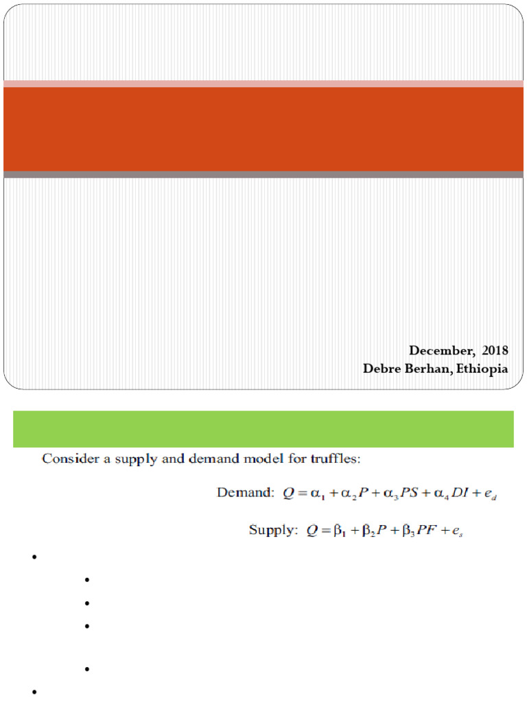 Simultaneous Equation Model (SEM) | PDF