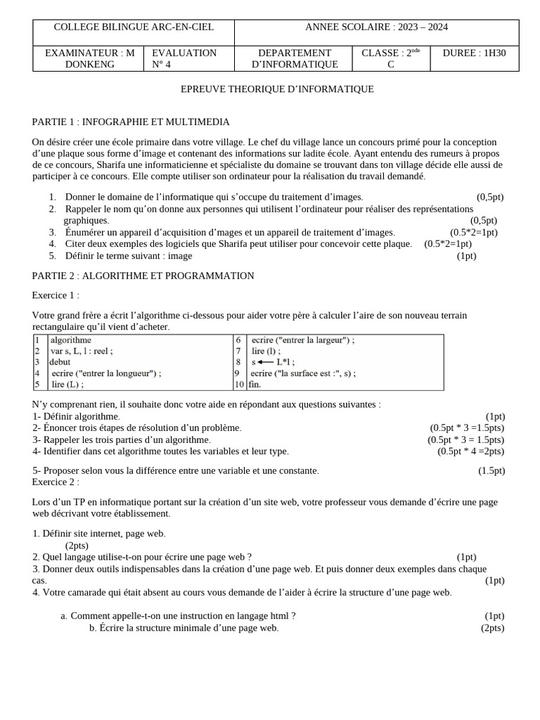 Seq4 Infos 2ndeC | PDF