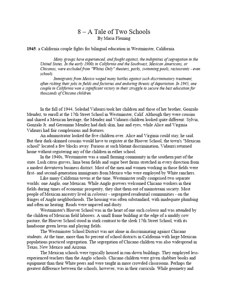 4a. OPTION #2 - A TALE OF TWO SCHOOLS ARTICLE | PDF