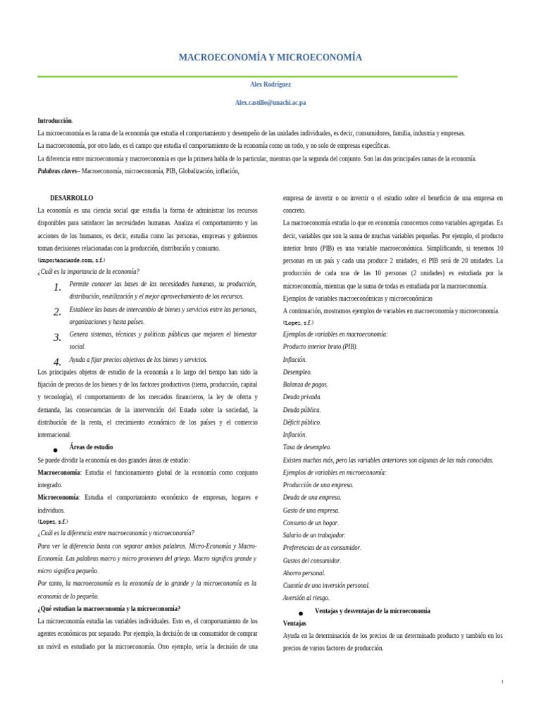 ARTICULO MICRO Y MACRO ECONOMIA ALEX RODRIGUEZ (1) | PDF