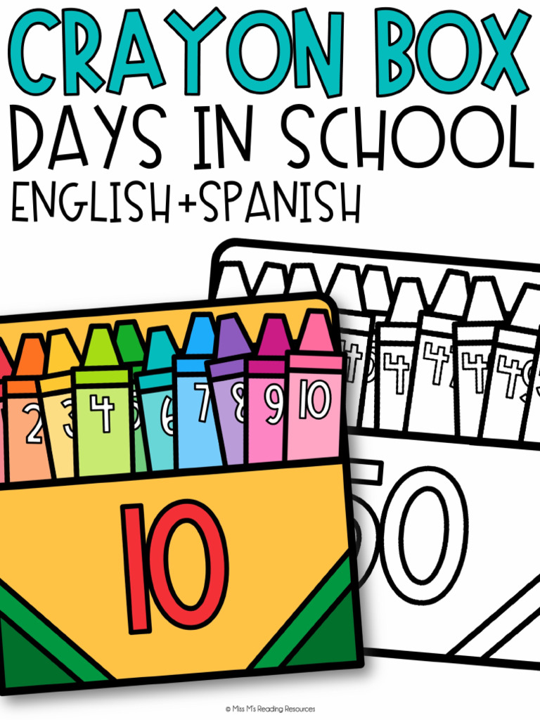 DaysinSchoolDisplayinSpanishClassroomDecorSchoolCrayonDecorTheme 1 | PDF