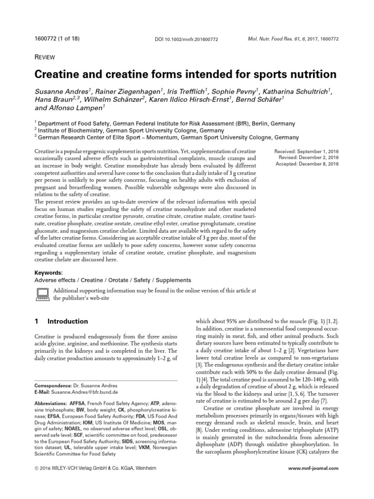 Creatine Forms | PDF