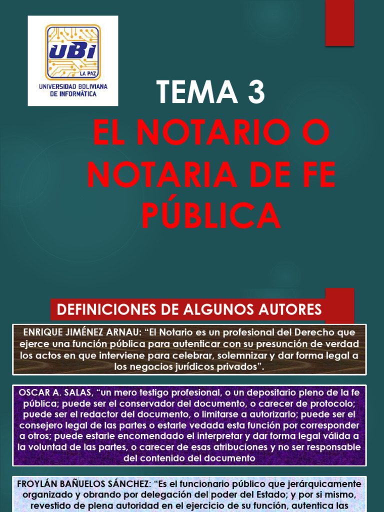 Tema 3-El Notario de Fe Pública | PDF