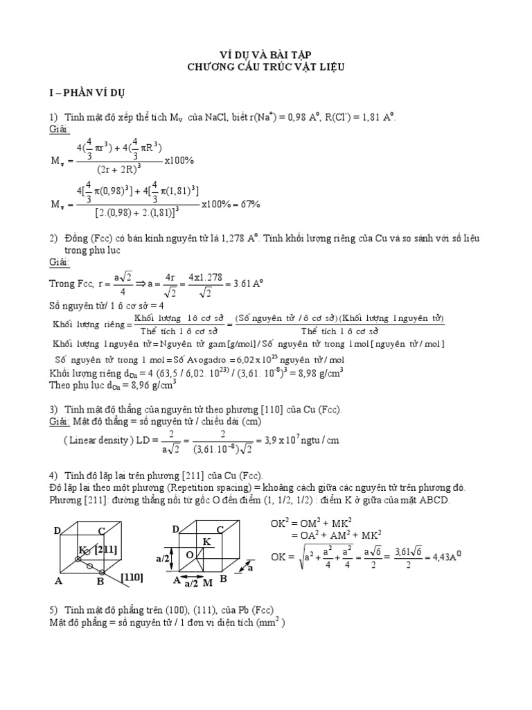 Bai Tap Vat Lieu | PDF