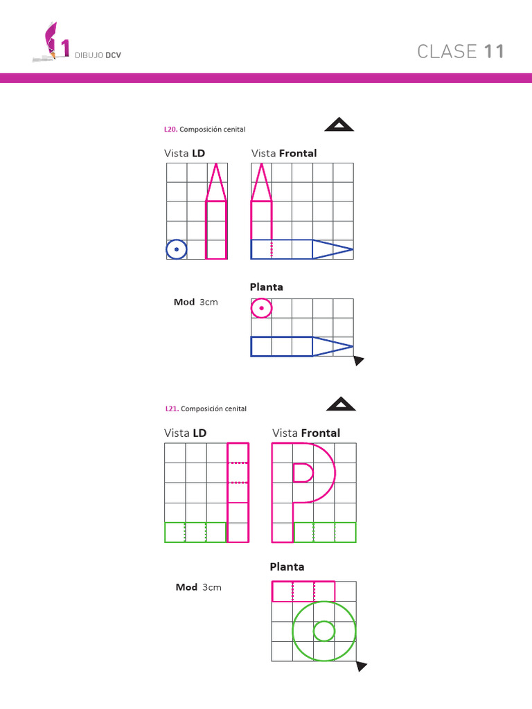 Dibujo DCV 1 - Clase 11 (Laminas 20 y 21) | PDF