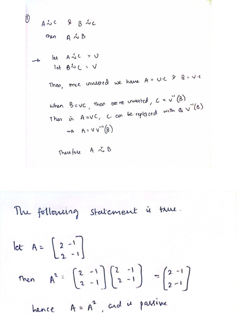 Linear Math Solution Question 1 | PDF