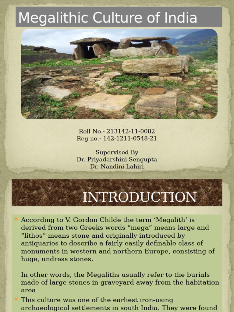 Megalithic Culture of India - Indrani | PDF