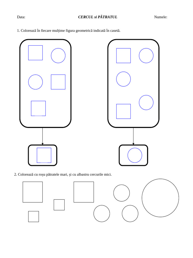 Fisa Cerc Si Patrat | PDF