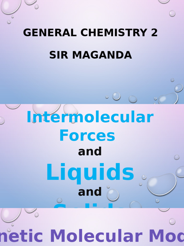 Chem - 2 | PDF | Intermolecular Force | Chemical Polarity