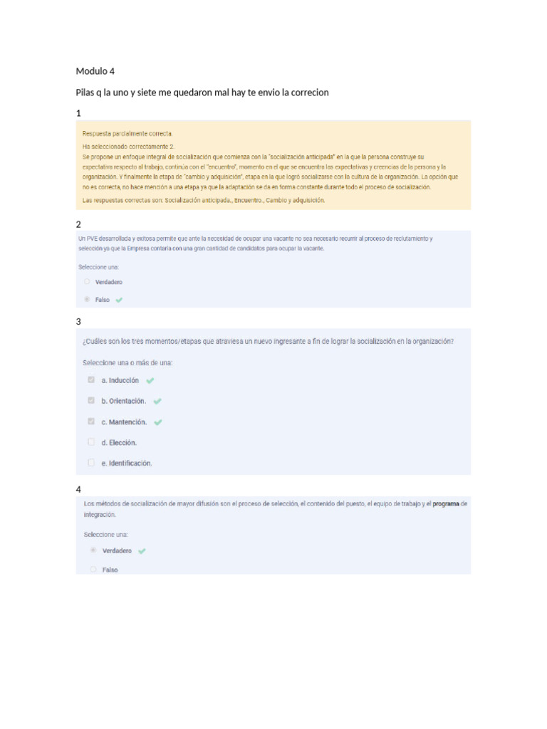 Modulo 4 Respuestas | PDF