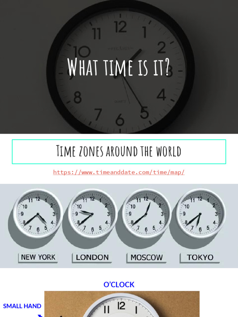 Telling Time Presentation EFL and ESL Students | PDF