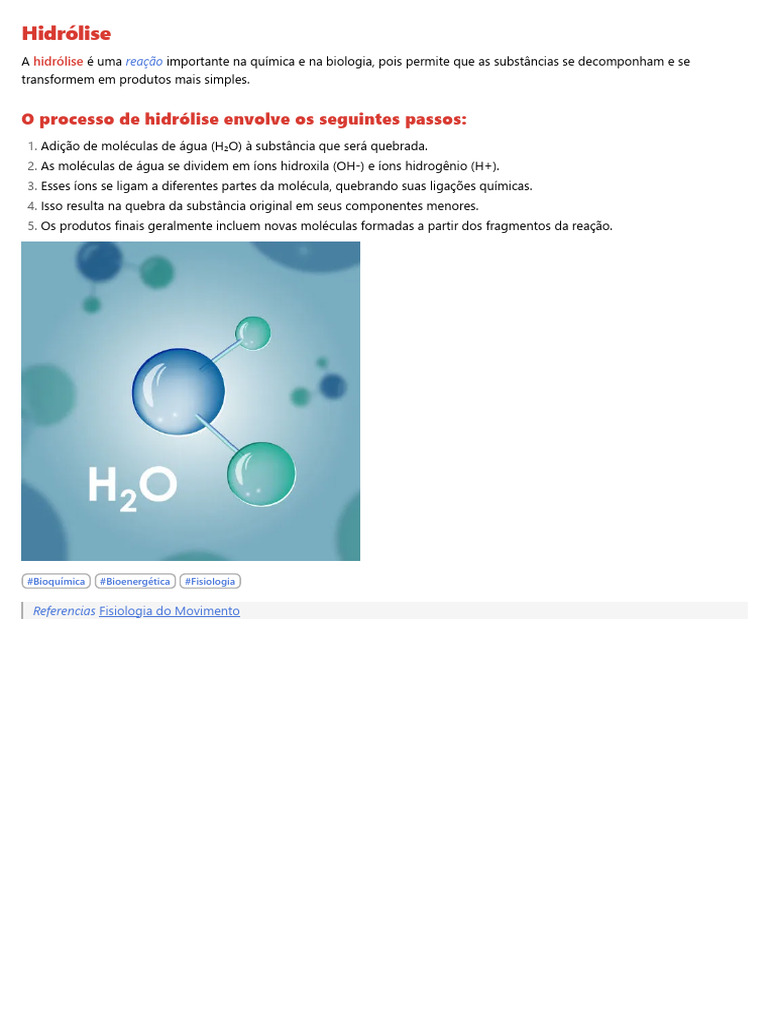 Hidrólise | PDF