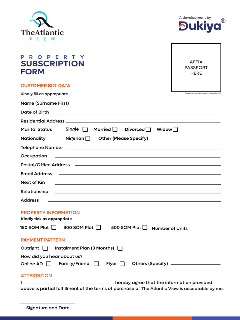 TAV Subscription 1 | PDF