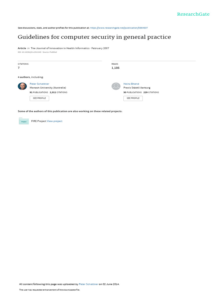 Guidelines For Computer Security | PDF