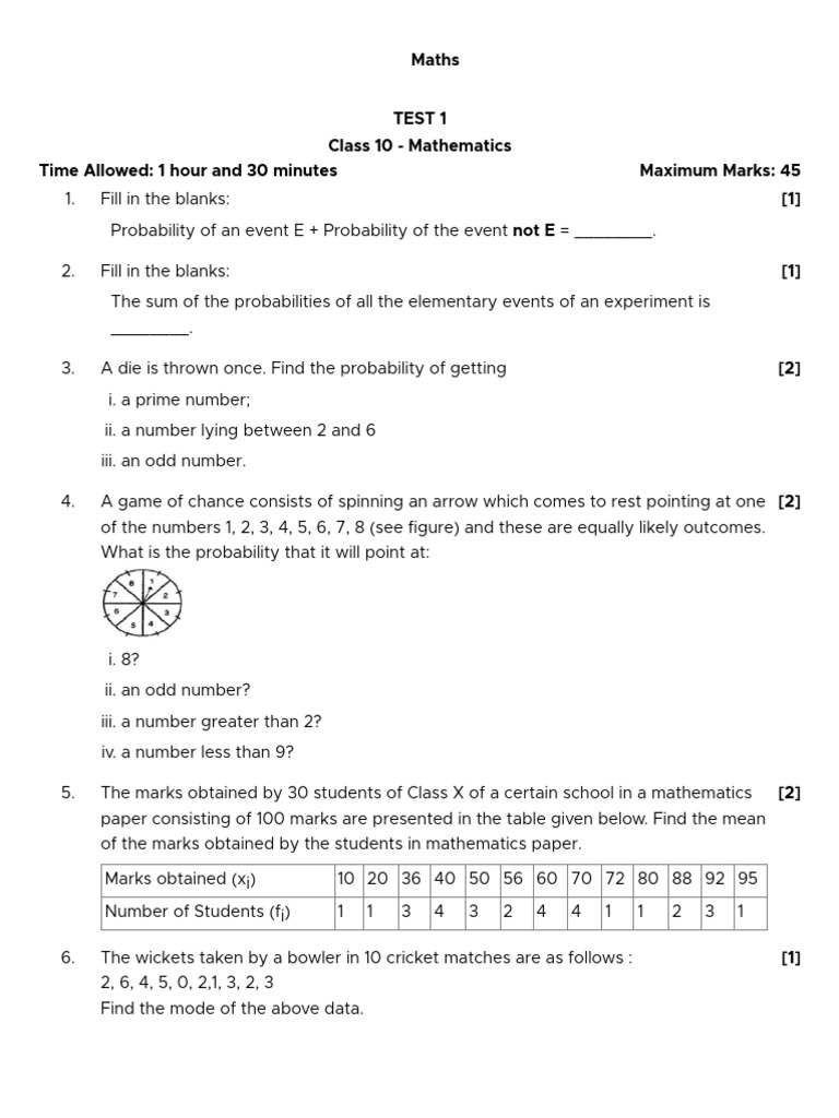 Class 10 Selected Questions | PDF
