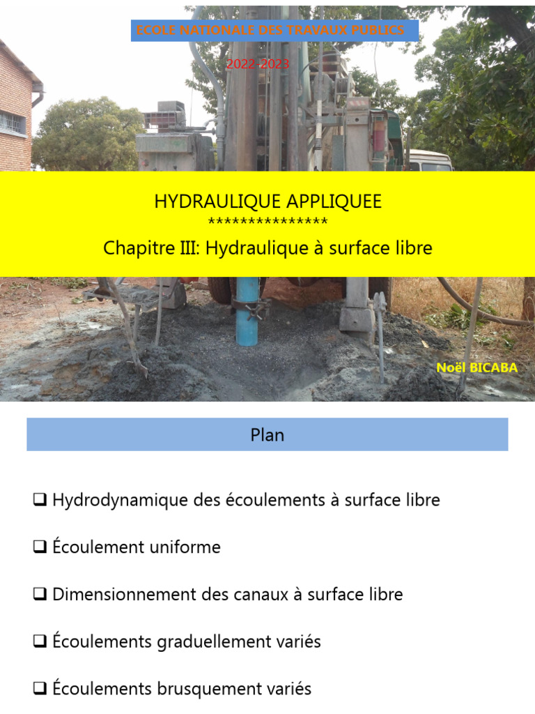 CHAP_III_ ECOULEMENT A SURFACE LIBRE | PDF