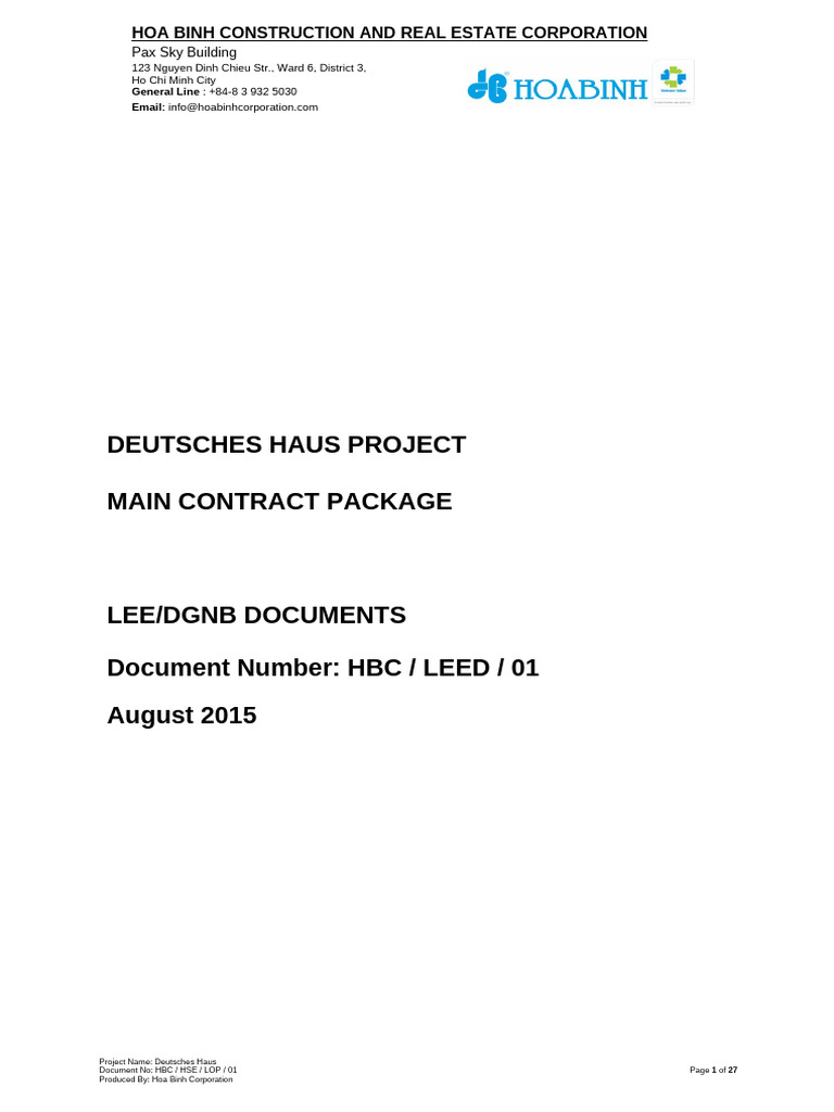 DH - Superstructure - LEED Documents - Rev 1 | PDF