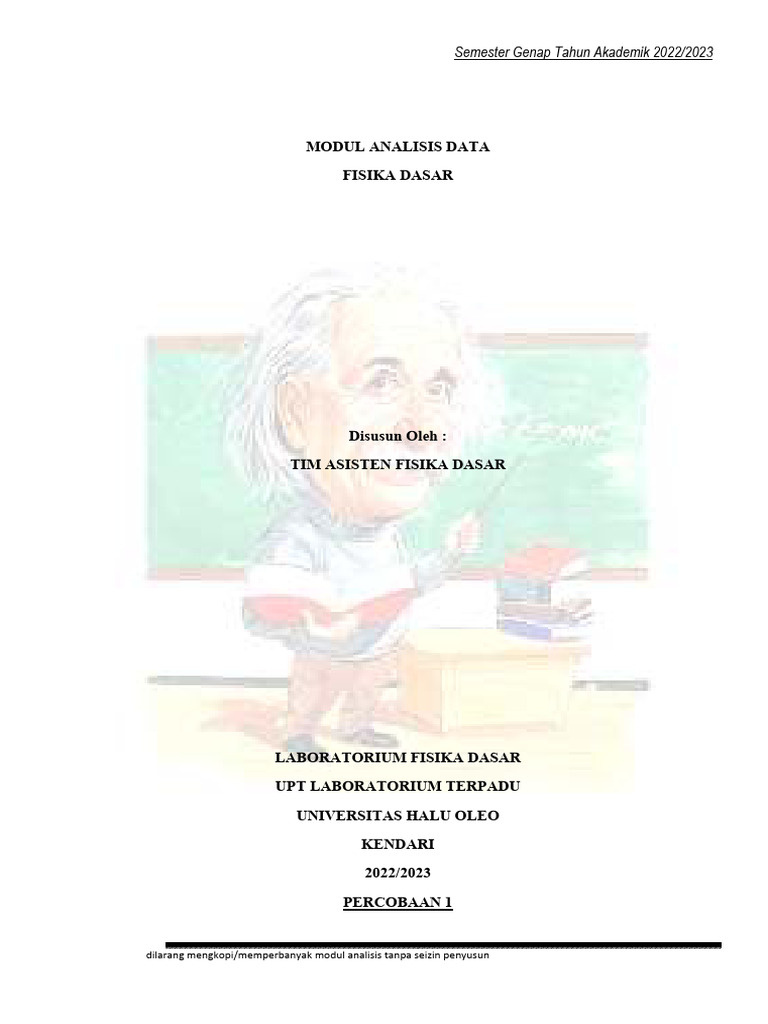 MODUL ANALISIS DATA FISIKA DASAR REVISI | PDF