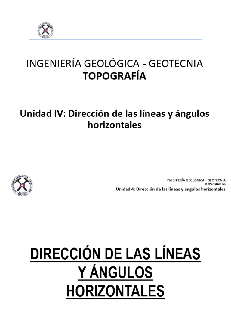 Dirección de Líneas y Ángulos en Topografía | PDF | Azimut | Latitud