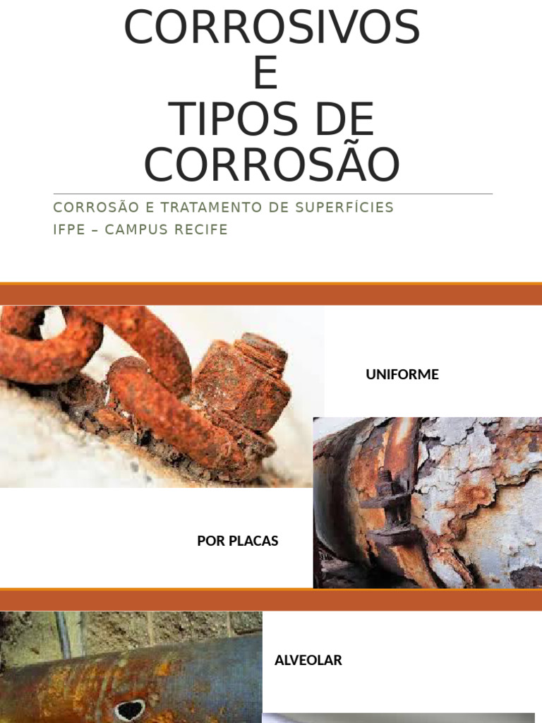 Meios Corrosivos e Tipos de Corrosão | PDF
