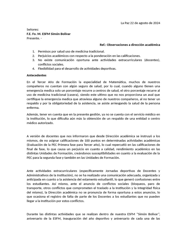 Carta Obs | PDF