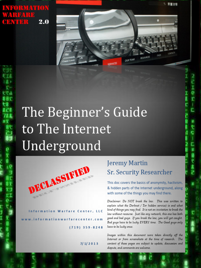The Beginners Guide To The Internet Underground | PDF