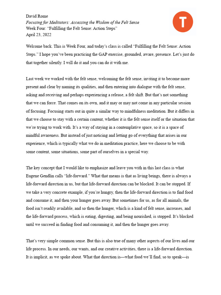 David Rome Week 4 Transcript | PDF