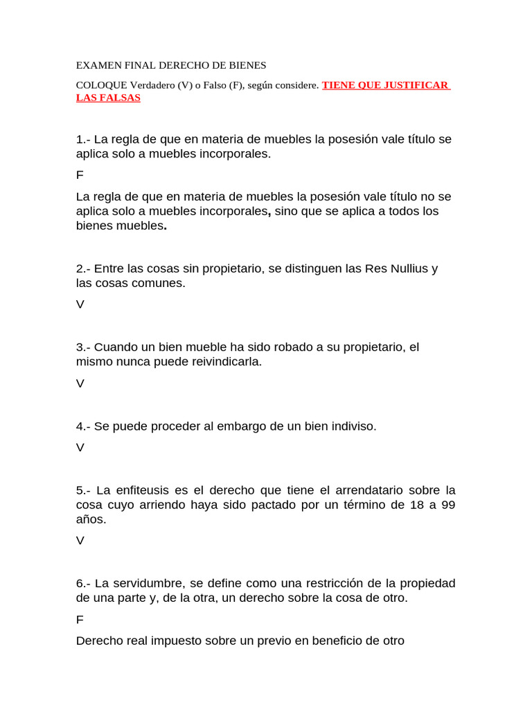 Examen Final Bienes (Mayo 2024) Annery Reynoso Ruiz | PDF