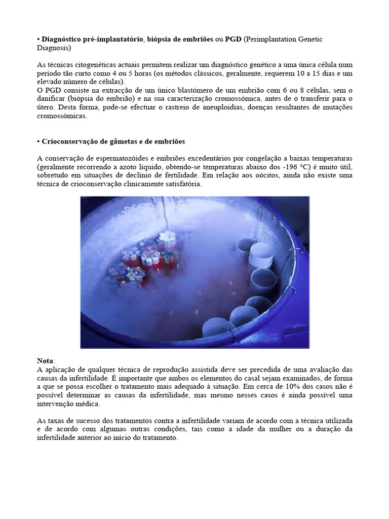 20 RMA PGD - Crioconservacao | PDF