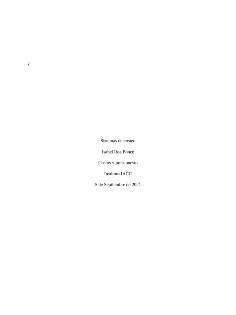 Isabel - Roa - Costos y Presupuesto - Semana3 | PDF