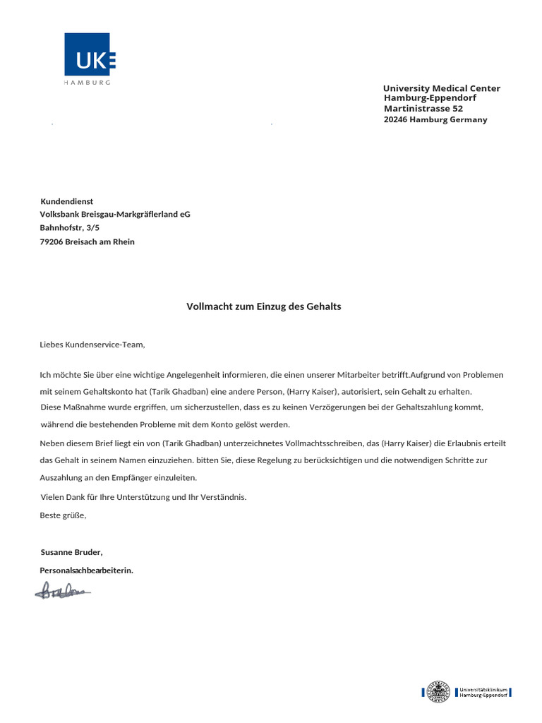 Vollmacht Für Tarik Ghadban | PDF