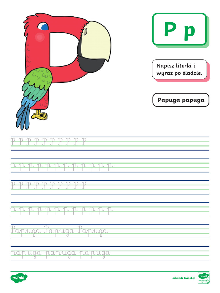 Litera P - Wersja Kolorowa | PDF