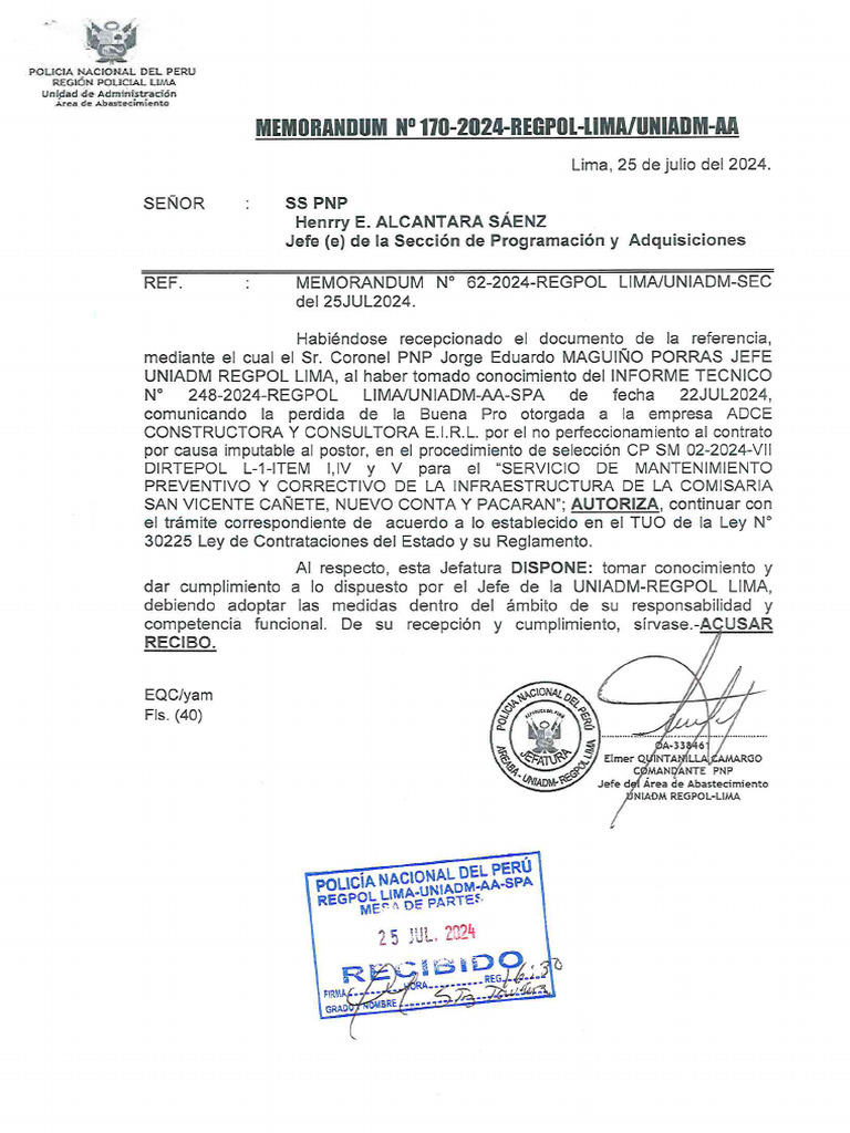 Perdida+de+buena+pro+cp+02+item+i+iv+v 20240726 100725 179 | PDF