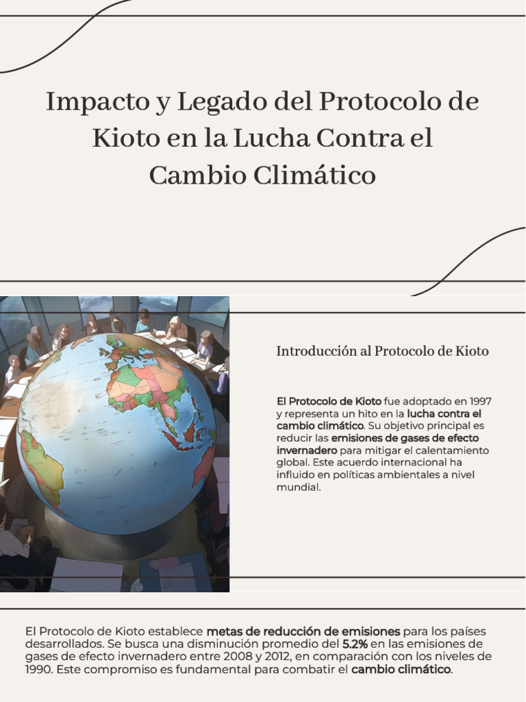 Impacto y Legado Del Protocolo de Kioto en La Lucha Contra El Cambio ...