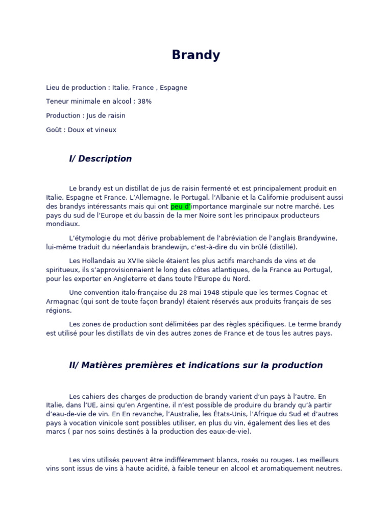 Brandy | PDF