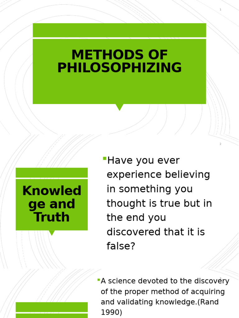 Lesson 3 Methods of Philosophizing 1 Copy 1 | PDF