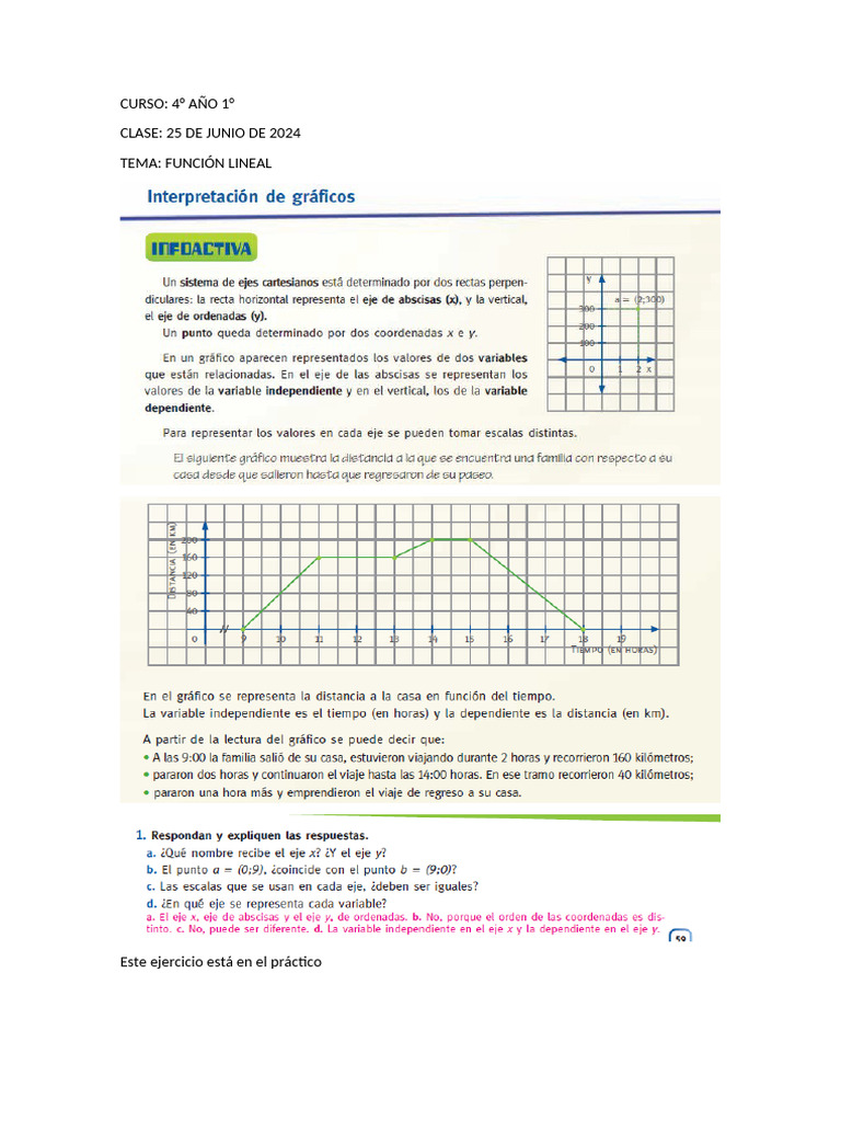 Clases Función Lineal y Cuadratica | PDF
