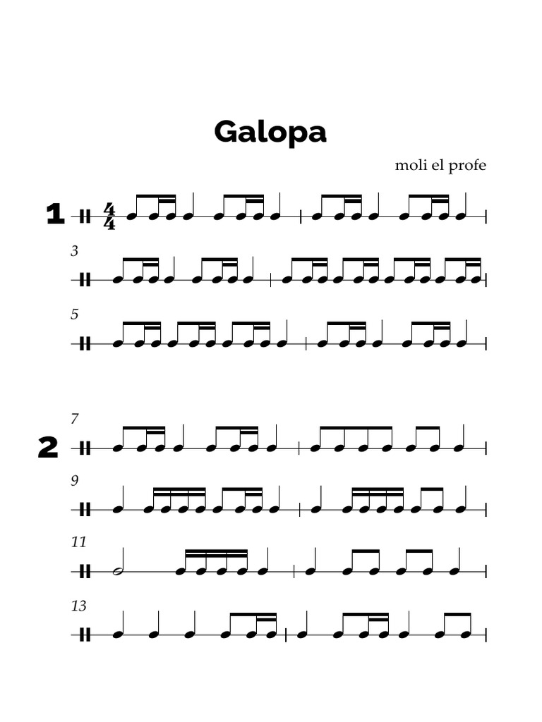 Ejercicios Rítmicos Con Galopa | PDF
