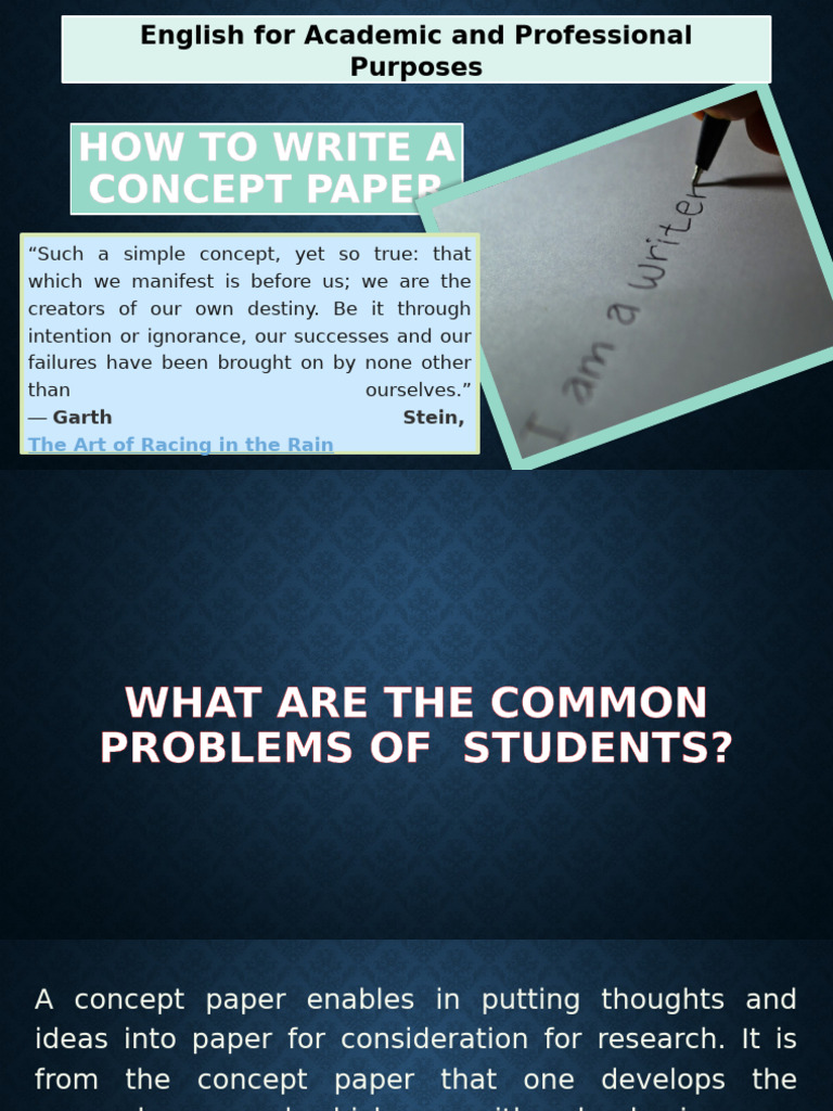 How To Write A Concept Paper 2 NV | PDF