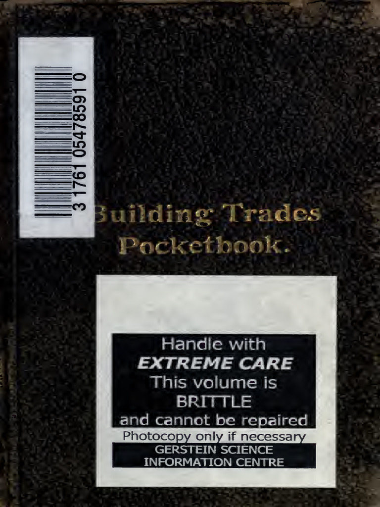The Building Trades Pocket Book International Correspondence School 1905 | PDF