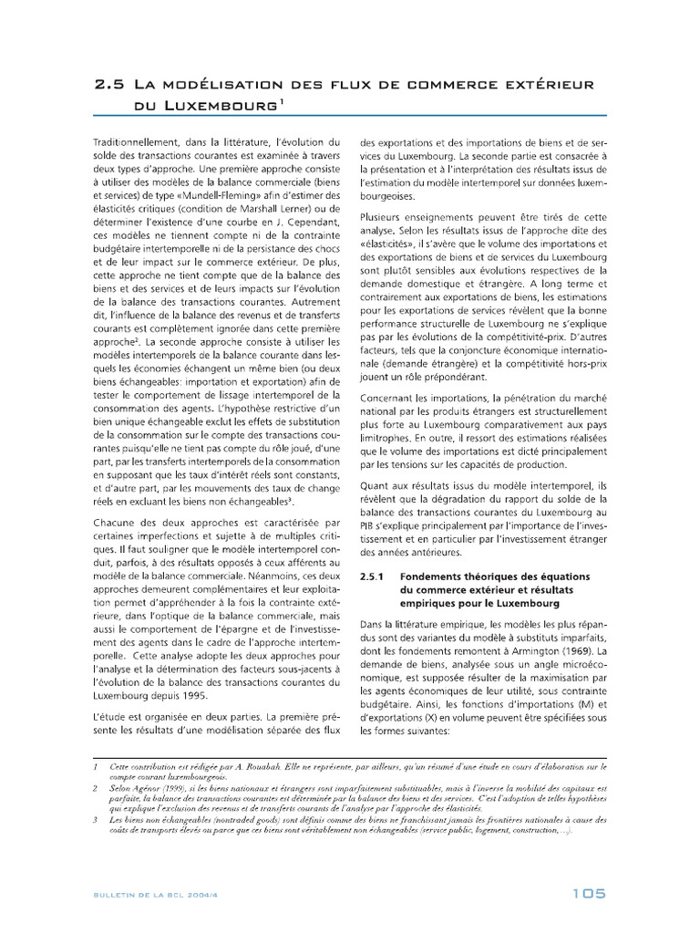2004 4 2 5 La Modelisation Des Flux de Commerce Exterieur Du Luxembourg ...