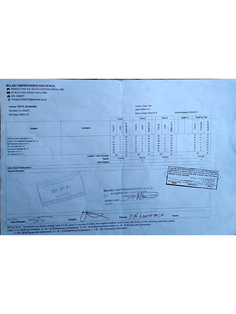 Grade 11 Report | PDF